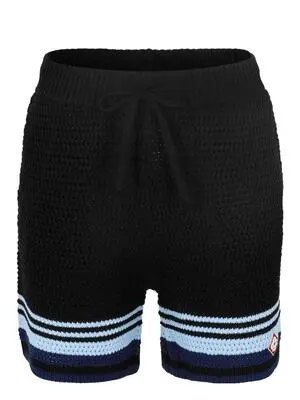 Casablanca Crochet Shorts - Black