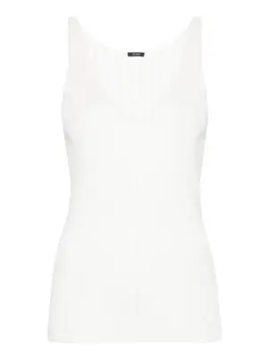 JOSEPH Satiny Knitted Tank Top - White