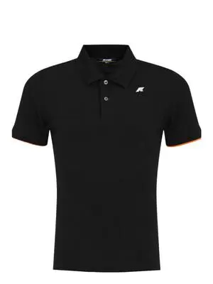 K-WAY K-Way Contrast Trim Polo Shirt Black