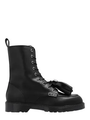 J.W.ANDERSON Leather Lace-up Boots With Tassel Detail - Black