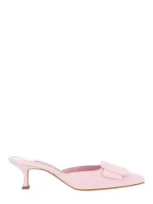 MANOLO BLAHNIK Manolo Blahnik Buckled Pointed-Toe Mules