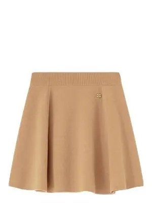 GANNI Ganni Cashmere Wool Mini Skirt Incense
