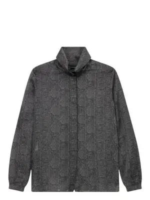 Emporio Armani Signature Capsule Printed Satin Shirt - Grey