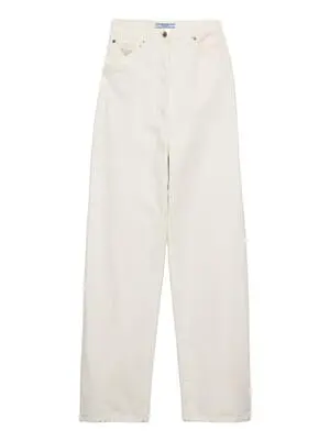 Prada Wide-leg Denim Jeans - White