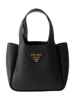 Prada Liaison Mini Leather Handbag - Black