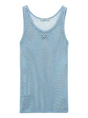 PRADA Prada Sleeveless Cotton Mesh Top