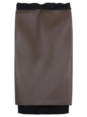 TOD'S Asymmetrical Hem Zip-up Skirt - Brown
