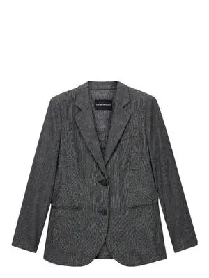 Emporio Armani Signature Capsule Check Flannel Blazer - Grey