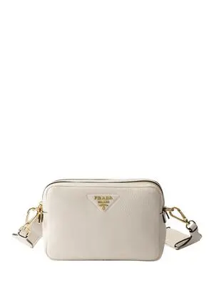 Prada Small Leather Shoulder Bag - White