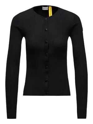 Moncler X Ee72 Edward Enninful Wool Cardigan - Black