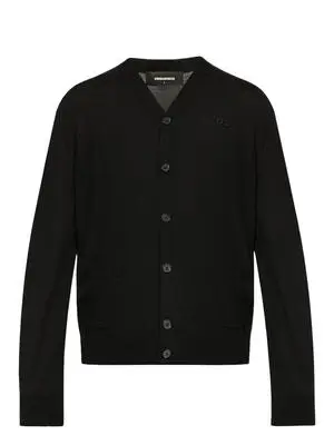 DSQUARED2 Dsquared2 Logo Embroidered Knitted Cardigan