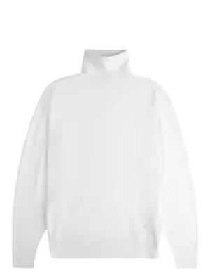 TOD'S Long-sleeved High-neck Sweater With Intarsia Monogram - White