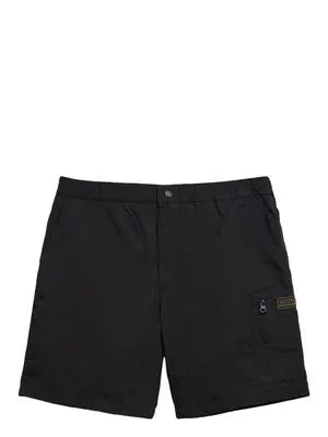 Barbour Logo Patch Cargo Shorts - Black