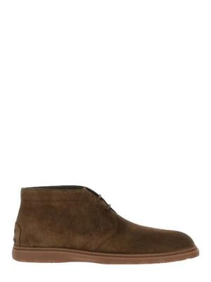 TOD'S Tod's Round Toe Lace-Up Ankle Boots