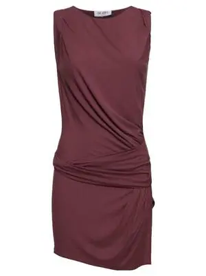 Attico Draped Sleeveless Mini Dress - Deep Fuchsia