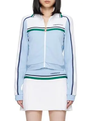 CASABLANCA Casablanca Contrast Lapel Zip-Up Jacket