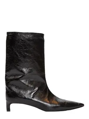 JIL SANDER Pointed Short Boots - Black