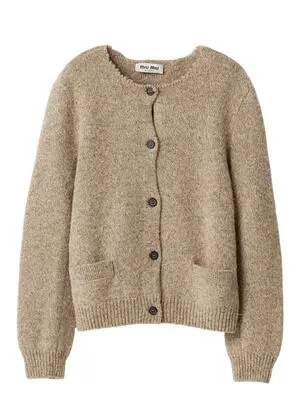 MIU MIU Miu Miu Crewneck Button-Up Cardigan