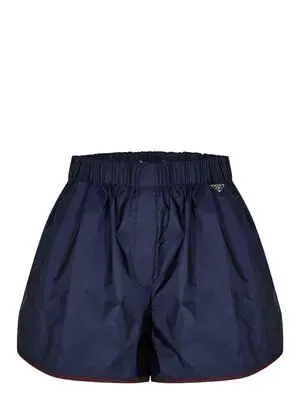 Prada Prada Elastic Waistband Shorts Blue