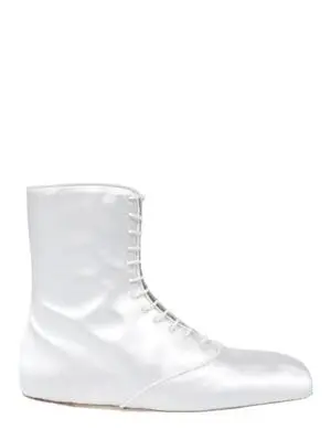 ANN DEMEULEMEESTER Lace-up Satin Boots - White