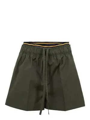 Prada Logo Patch Elasticated Waist Shorts - Black