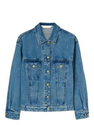 Palm Angels Embroidered Denim Jacket - Blue