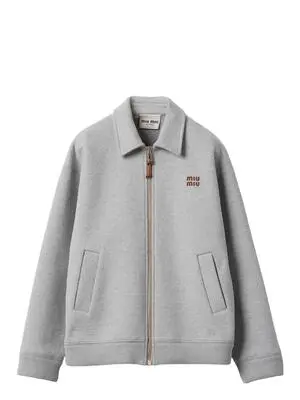 Miu Miu Jersey Blouson Jacket - Grey