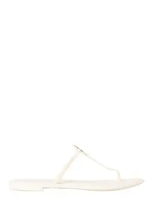 Tory Burch Logo Flip Flops - White