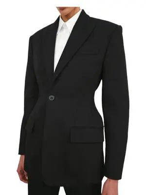 Wardrobe.NYC Diamond Silhouette Blazer - Black