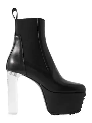 Rick Owens 135mm Minimal Grill Beatle Boots - Black