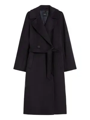 Max Mara Collared Long-sleeved Coat - Black