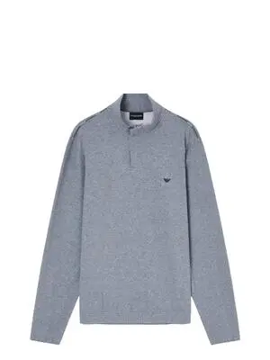 Emporio Armani Logo Fleece Sweatshirt - Gray