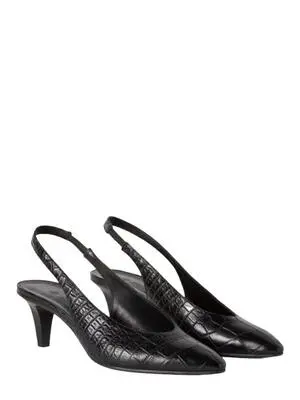 Loro Piana Rebecca Slingback High Heel Sandals - Black