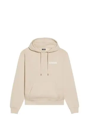 Jacquemus Jacquemus Hooded Sweatshirt With Printed Logo Light Beige