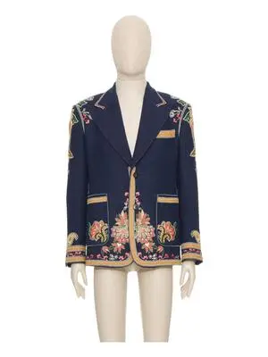 Valentino Garavani Long-sleeved Suit Coat - Black