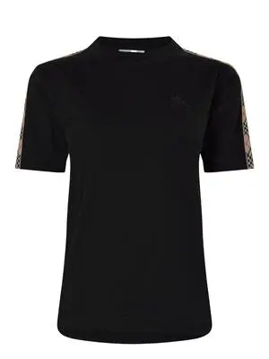 Burberry Tape Detail Crewneck T-shirt - Black
