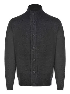 Barbour Logo Patch Button-up Cardigan - Black