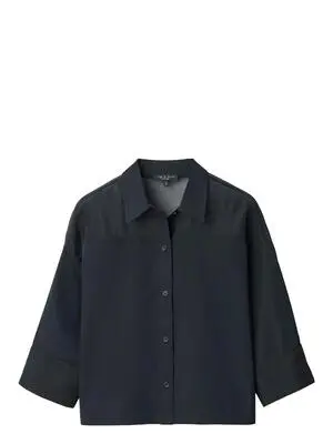 Rag & Bone Rag & Bone Patchwork Collar Shirt Black