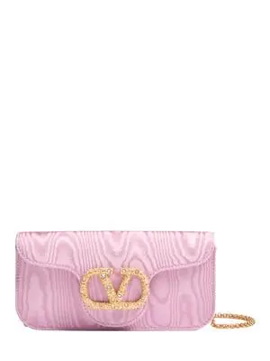 Valentino Garavani Locò Vlogo Signature Foldover Clutch Bag - Pink