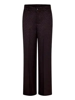 Gucci Wide Leg Monogram Pants - Black