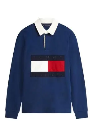 Tommy Hilfiger Long Sleeve Polo Shirt - Blue