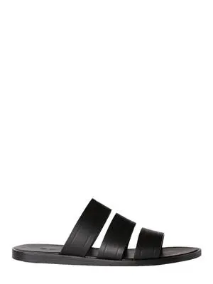 Loro Piana Loro Piana Naha Leather Slides Black