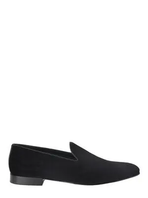 Loro Piana Round Toe Slip-on Loafers - Black