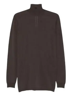 Rick Owens Rick Owens High-Neck Wool Sweater Black