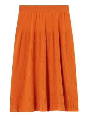 LORO PIANA Loro Piana Ribbed Knit Midi Skirt