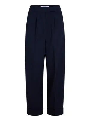 Max Mara Max Mara High Waisted Pleated Casual Trousers Black