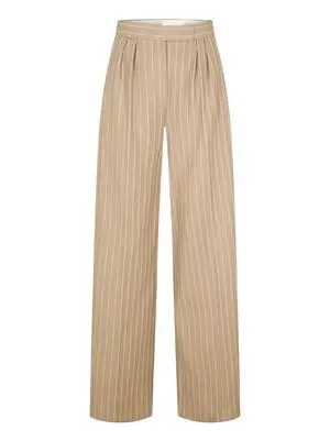 MAX MARA Max Mara Knitted Wide-Leg Striped Trousers