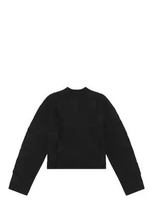 HELIOT EMIL Spiral-knit Cropped Jumper - Black