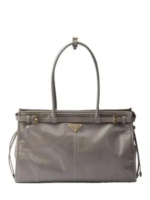 Prada Prada Triangle-Logo Drawstring Shoulder Bag Ash Blue