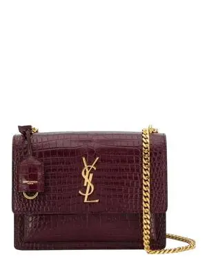 Saint Laurent Medium Sunset Shoulder Bag - Red